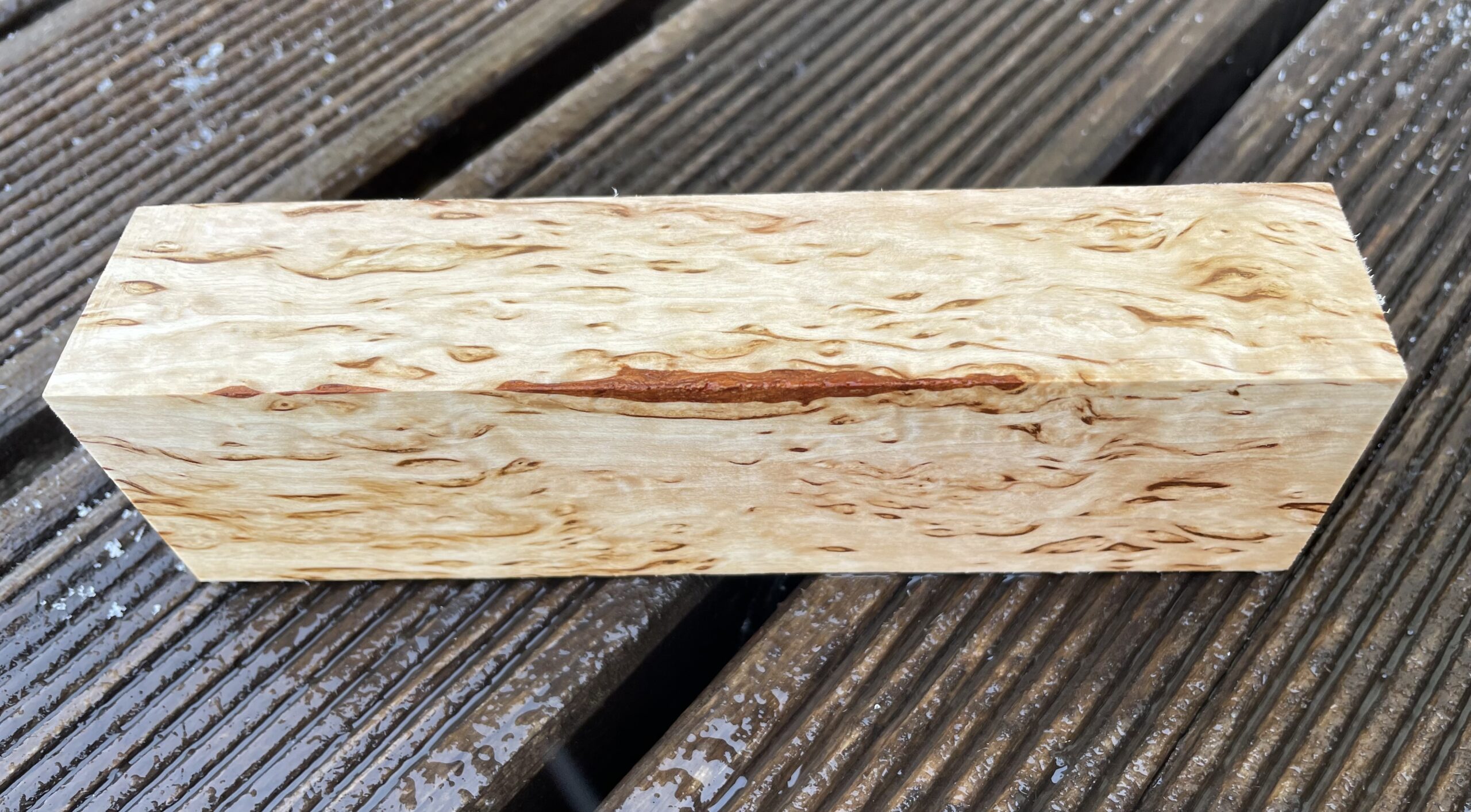 Masur birch wood block premium grade wood - Curlybirchwood